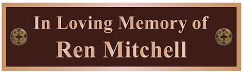 Memorial Bench Plaques | Bench Signs - All Star Bronze